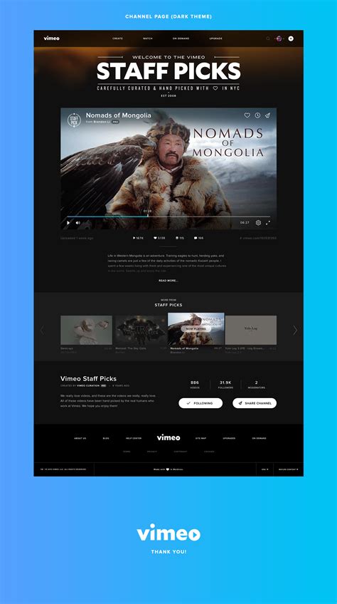 Vimeo Redesign Behance