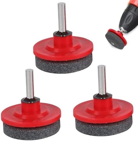 Amazon.com : 【NEW】3 Pieces LawnMower Blade Sharpener with Steel Backing ,Universal Multi-Sharp ...