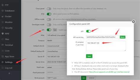 How To Use The Api Aapanel Free Hosting Control Panel One Click