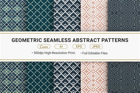 Geometric Seamless Abstract Patterns 3232863