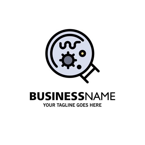 Germs Laboratory Magnifier Science Business Logo Template Flat Color 15465080 Vector Art At Vecteezy