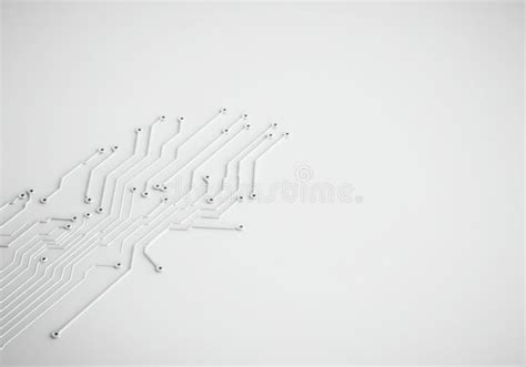 Abstract Circuit Board Design On A Clean White Background Stock Image Image Of Innovation