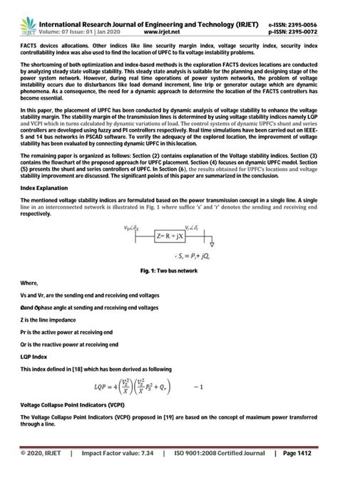 Irjet A Placement Method Of Fuzzy Based Upfc To Enhance Voltage