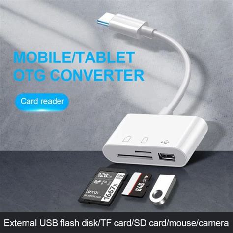 Multi Port OTG Adapter Type C Card Reader USB C To TF T Flash Micro SD Card Memory Card Reader