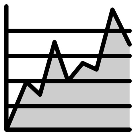 Line Graph Kosonicon Lineal Color Icon