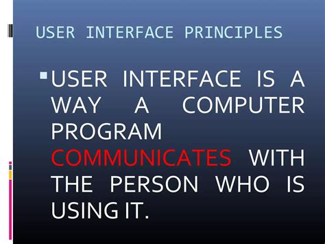 Multimedia User Interface Principles Ppt