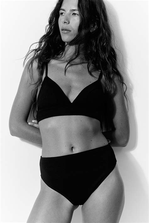 High Waist Cheeky Bikini Bottoms Black Ladies Handm Gb