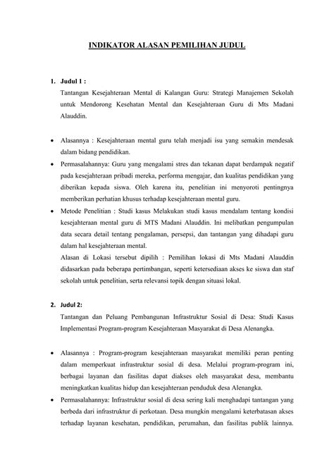 Contoh Judul Tesis Untuk Mahasiswa Pascasarjana Pdf