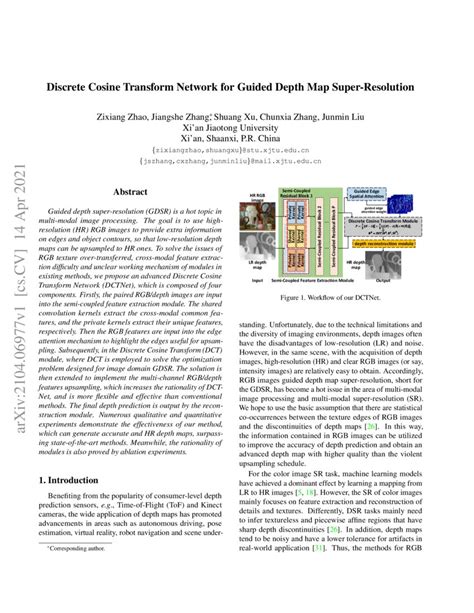 discrete cosine transform network for guided depth map super resolution