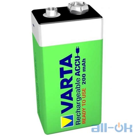 Акумулятор Varta Ready to Use 6LF22 Ni MH 200 mAh BL 1шт Varta 56722