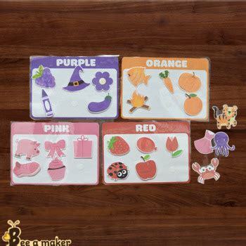 Color Sorting Mats By Bee A Maker Teachers Pay Teachers