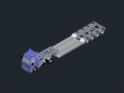 Low Bed Mine Loading Truck In Autocad Cad 14 52 Mb Bibliocad