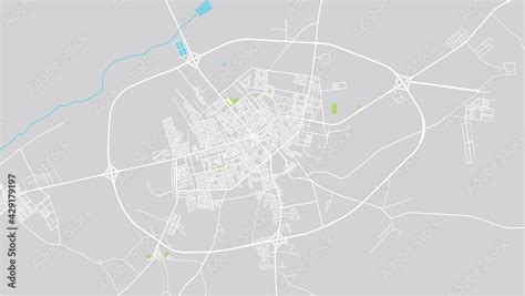 Urban Vector City Map Of Ar Rass Saudi Arabia Middle East Stock