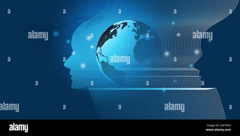 Futuristic Abstract Machine Learning Artificial Intelligence Cloud Computing And Networks