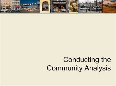 Conducting The Community Analysis