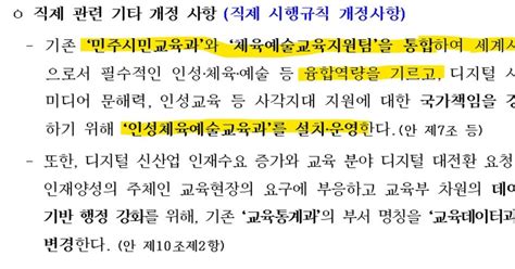 세계시민역량 위해 민주시민과→인성과로 바꾼다는 교육부