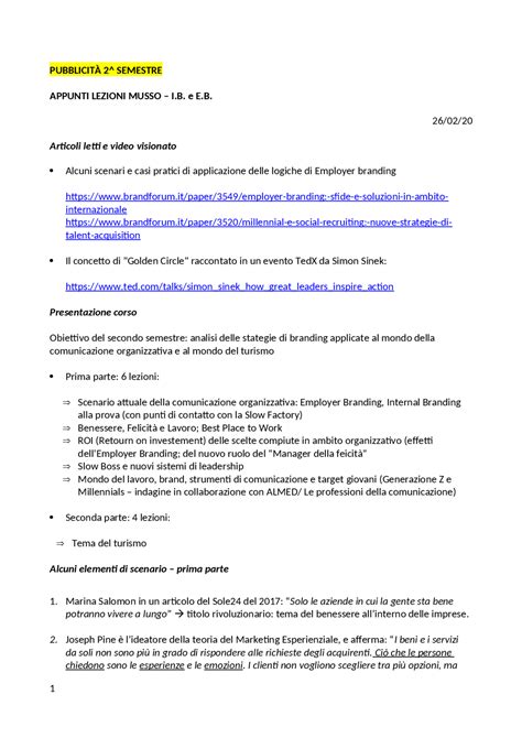 Storia E Linguaggi Della Pubblicità Appunti Secondo Semestre Docsity