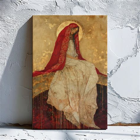 Oracle At Pythia Art Print Mystical Ancient Greek Priestess With Red