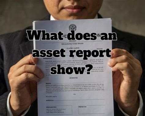 What Does An Asset Report Show Get Insights Now