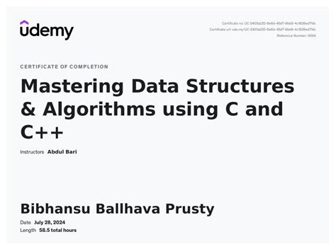 Bibhansu Ballhava Prusty On Linkedin Udemy Datastructures