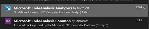Analyzer Classes Cannot Be Created Because Assembly Microsoft