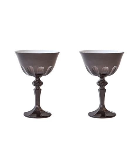 Aperitivo Gold Rim Triangular Old Fashion Glass Christopher Collection
