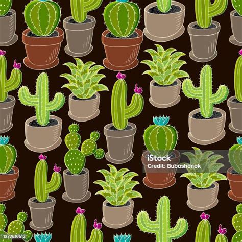 Ilustrasi Vektor Yang Lucu Gambar Kartun Kaktus Cacti Lidah Buaya