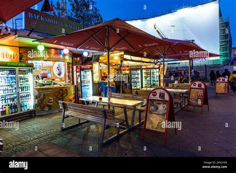 Berlin Germany Nov 27 2014 A Curry Sausage Kiosk Sells The Berlin