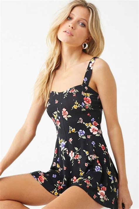 Girls Black Floral Spot Lattice Playsuit New Look Artofit