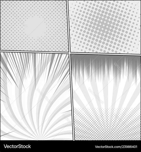 Comic Monochrome Design Template Royalty Free Vector Image