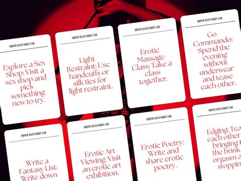 Erotic Date Night Ideas Romantic Suggestions Card Game Etsy
