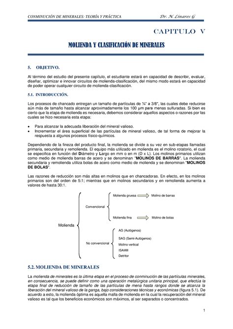 Capitulo V Circuitos DE Molienda CAPITULO V MOLIENDA Y CLASIFICACIN
