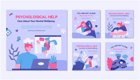 심리학자 도움 페이스 북 템플릿 무료 벡터