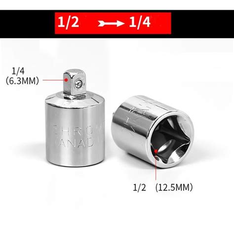 Hi Spec 1 4 3 8 1 2 Ratchet Socket Adapter Universal Socket Set Hex Bit