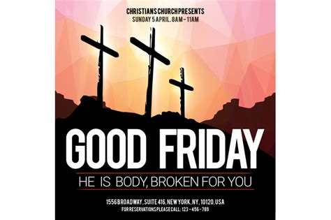 Easter Sunday Good Friday Church Flyer By Artolus TheHungryJPEG