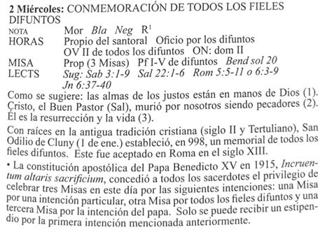 Conmemoración De Todos Los Fieles Difuntos — Liturgy · Liturgia