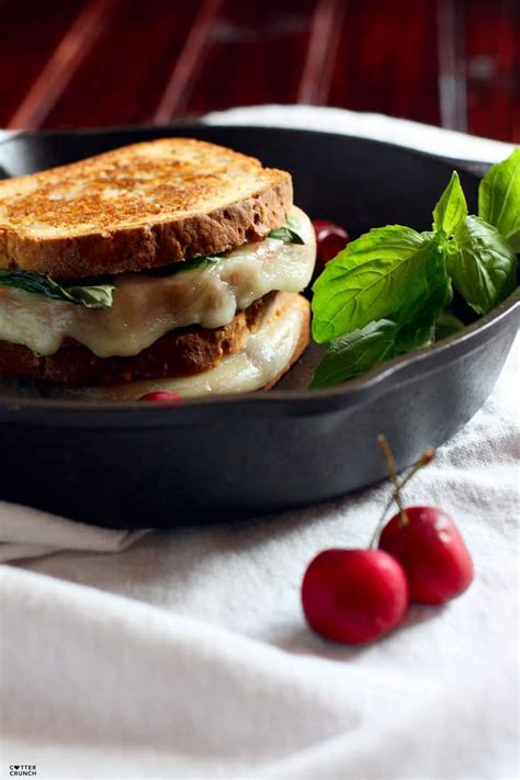 Cherry Basil Provolone Gluten Free Grilled Cheese Cotter Crunch