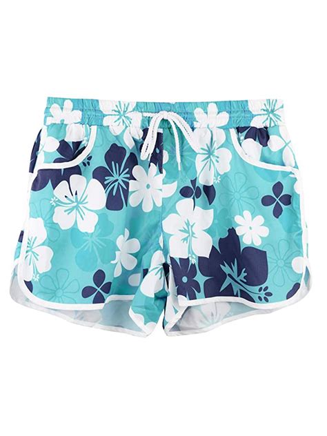 Vintage Floral Beach Swim Shorts For Women Ladies Briefs Tankini