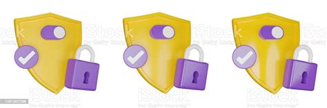 3d 방패 보안 아이콘 인증 잠금 확인 표시 렌더링 개념 비밀 개인 데이터 보호 Vpn에 대한 스톡 사진 및 기타 이미지 Vpn 3차원 형태 개념 Istock