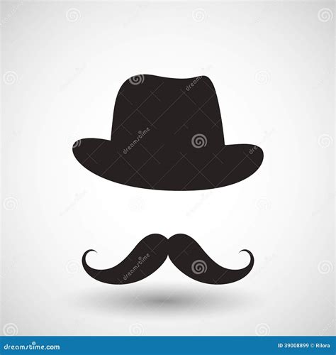 Vector Hipster Mustache Stock Vector Illustration Of Hipster 39008899