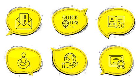 빠른 팁 공유 및 신용 카드 아이콘 세트 기술 알고리즘 기호입니다 유용한 트릭 추천 사람 메일 벡터 경영자에 대한 스톡 벡터 아트 및 기타 이미지 Istock