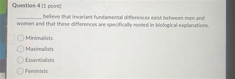 Solved Question 4 1 ﻿point Believe That Invariant
