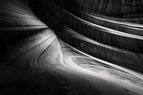 Mesmerizing Black And White Abstract Light And Shadow Patterns On