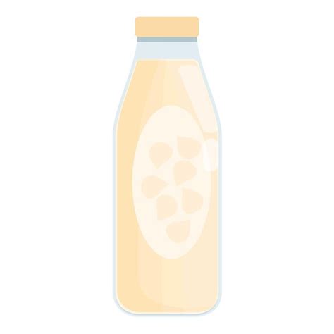 Premium Vector Nut Milk Bottle Icon Cartoon Vector Vegetable Drink