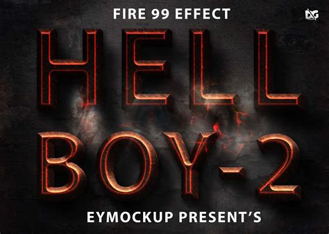 Free Burned Text Effect Psd 99effects