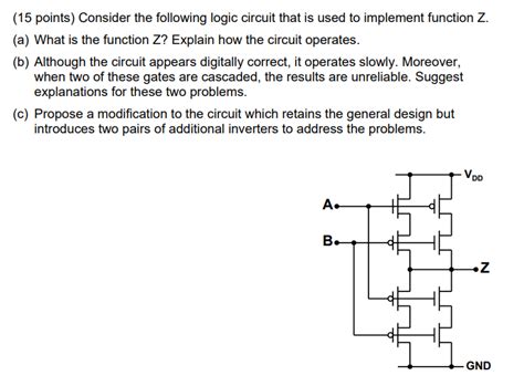 Solved Points Consider The Following Logic Circuit That Chegg