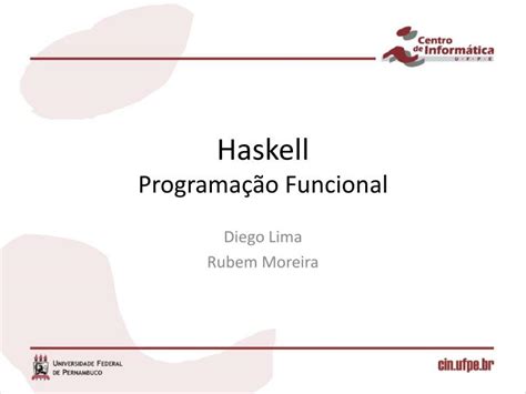 Ppt Haskell Programação Funcional Powerpoint Presentation Free