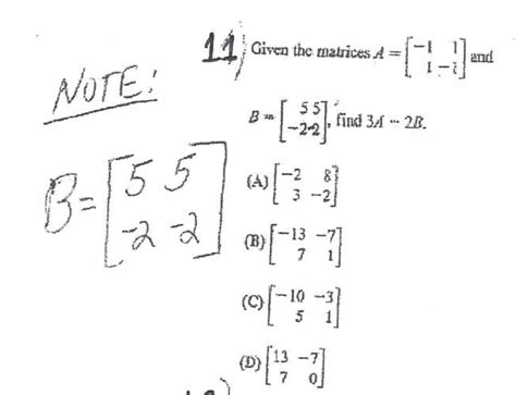 Solved For Matrix A And B Given In The Pdf File Question Chegg Com