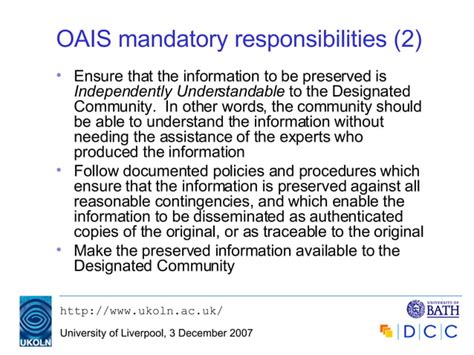 Introduction To The Reference Model For An Open Archival Information System Oais Ppt