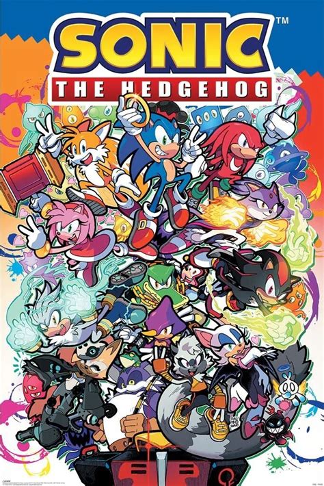 Sonic The Hedgehog Sonic Comic Characters Póster Lámina Compra En